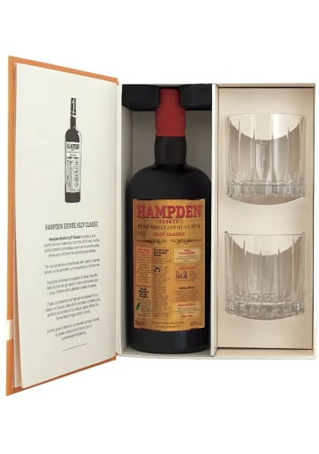 Hampden Estate - Velier Hampden HLCF Classic Box + 2 Riedel glasses...